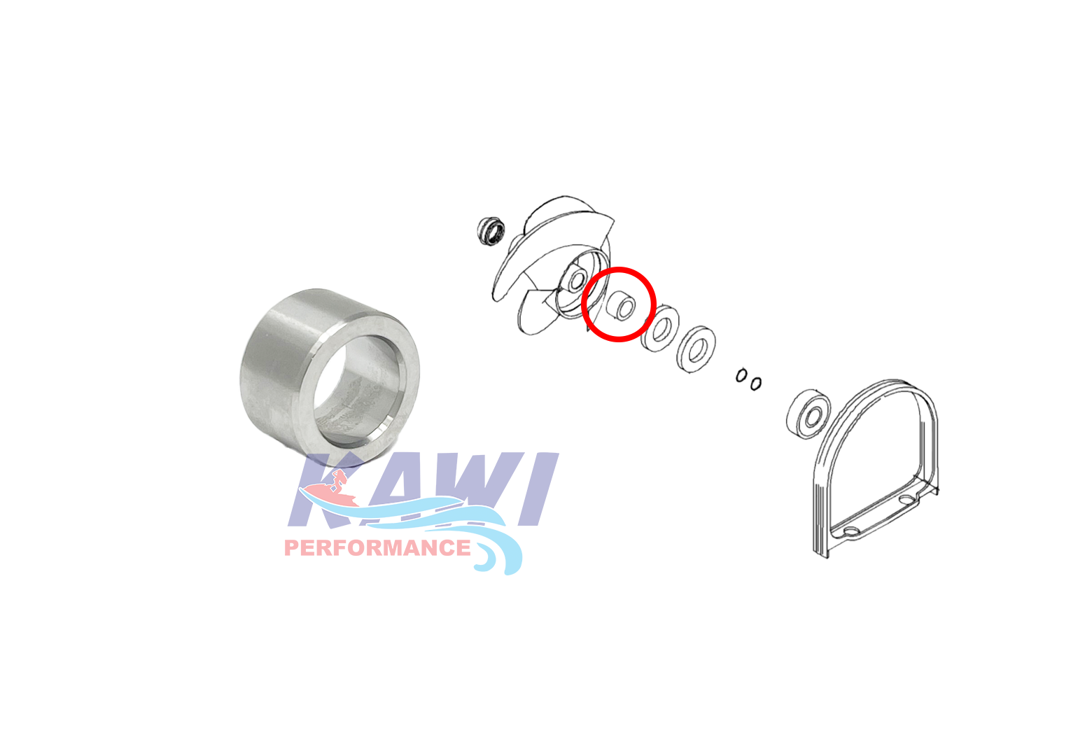 Kawasaki Jet Pump Bushing Early Model - Kawi Performance