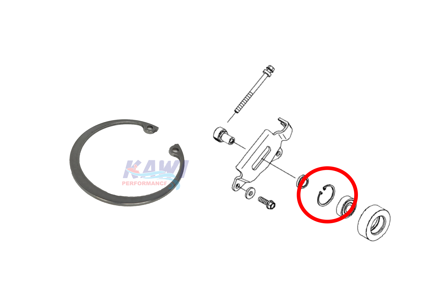 Kawasaki 250/260 Snap Ring Idler - Kawi Performance